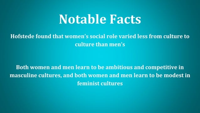 Hofstede Dimensions: Masculinity vs. Femininity | PPTX