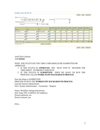 ORACLE APPS_OTL presentation | DOC