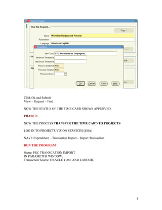 ORACLE APPS_OTL presentation | DOC