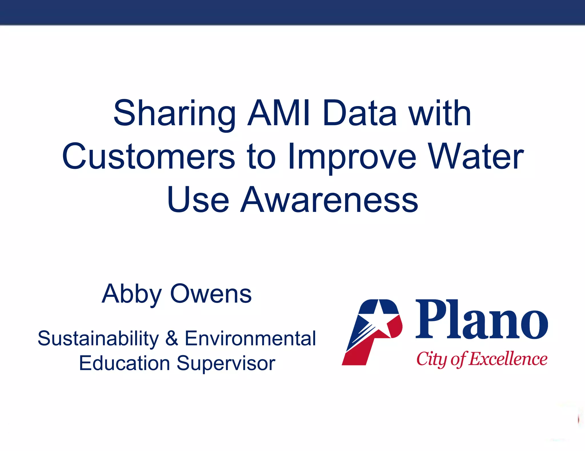 Advanced Metering Infrastructure (AMI) - Utility Implementation and ...