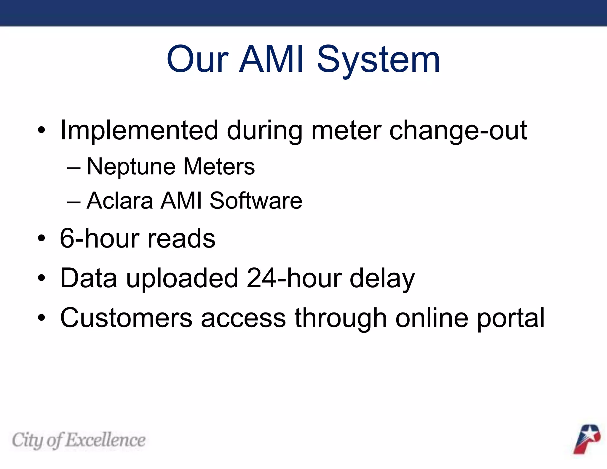 Advanced Metering Infrastructure (AMI) - Utility Implementation and ...