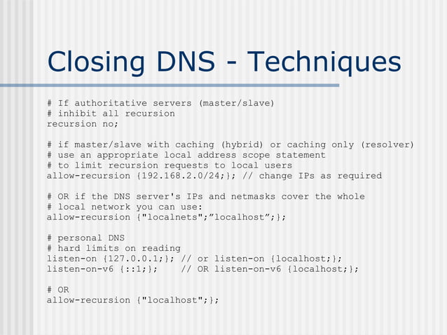 Basic dns-mod | PPT