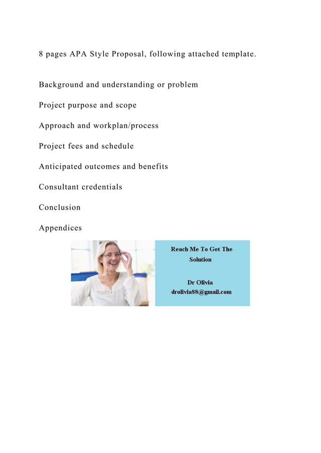 8 pages APA Style Proposal, following attached template.Backgr.docx