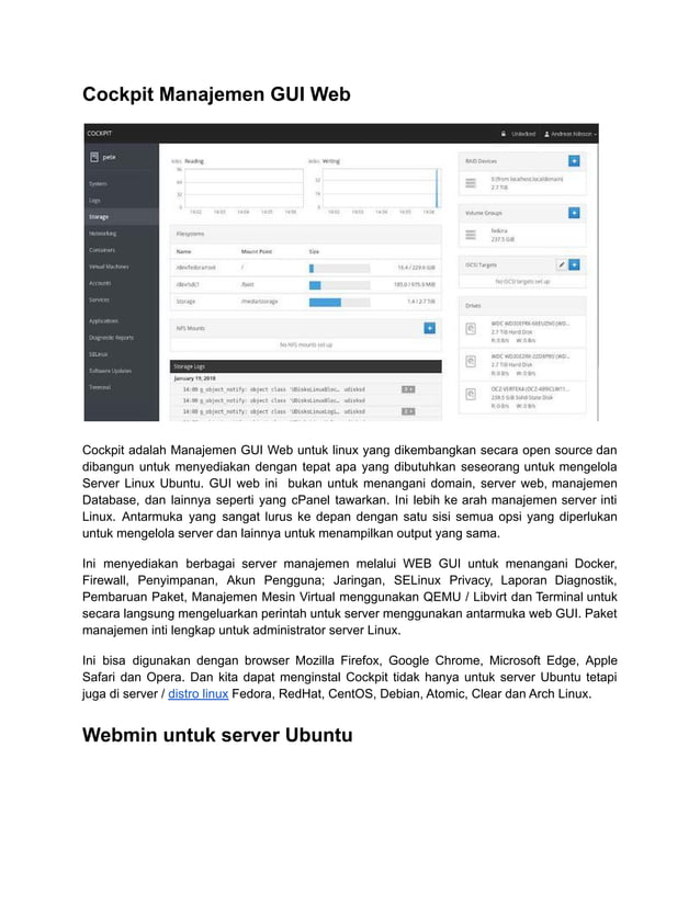 8 Panel Manajemen Web GUI Server Linux Ubuntu Terbaik Gratis ...