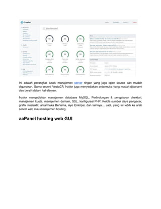 8 Panel Manajemen Web GUI Server Linux Ubuntu Terbaik Gratis ...