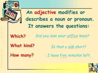 Grammar: 8 parts of speech | PPS