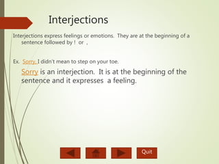 8partsofspeech inter | PPT