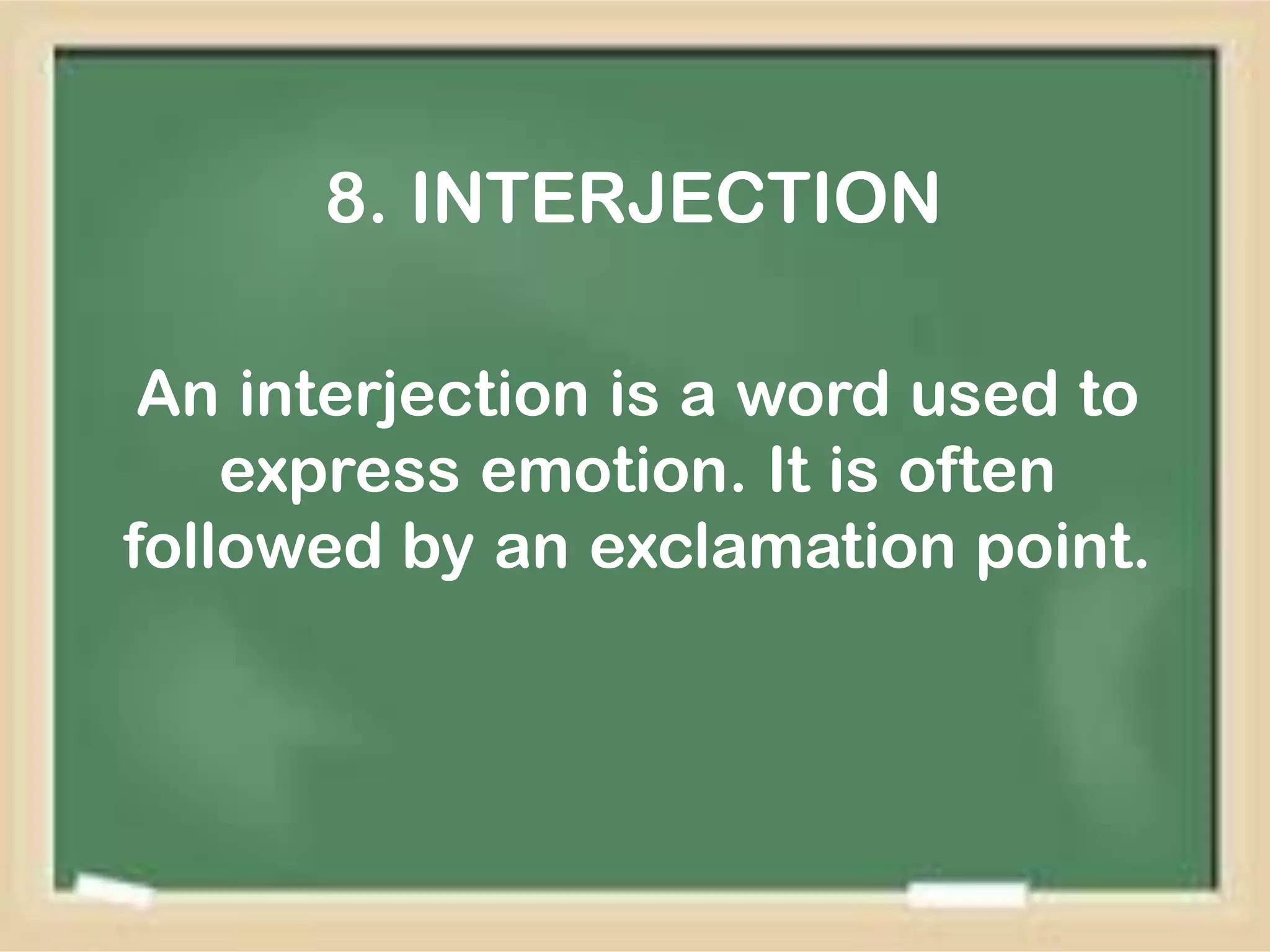 8 parts of speech ppt | PDF