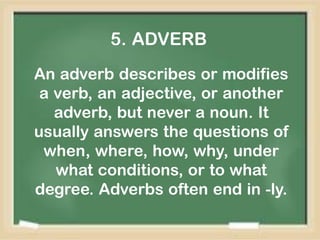 8 parts of speech ppt | PDF