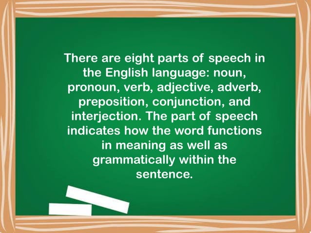 8 parts of speech ppt | PDF