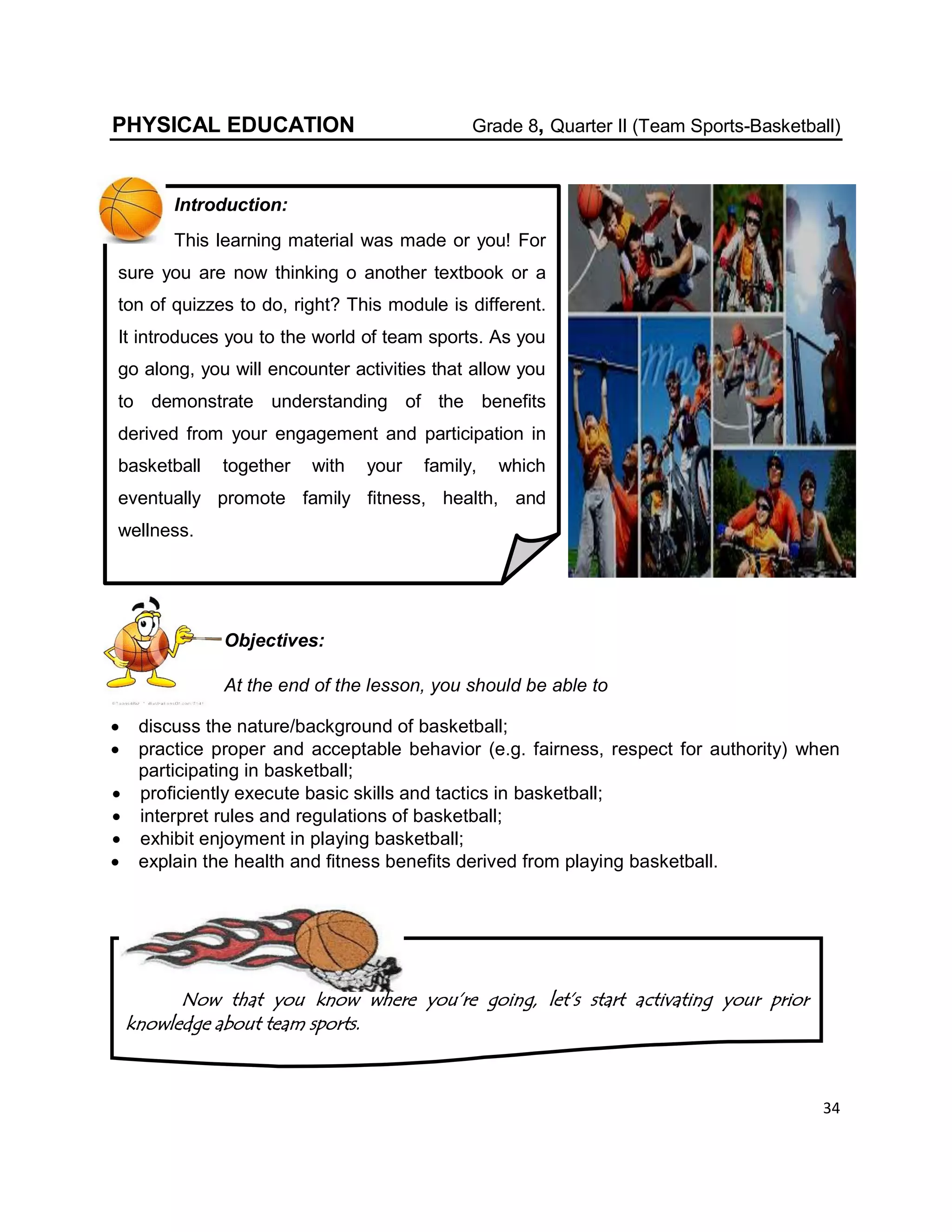 Grade 8 Learning Module in Physical Education - Complete | PDF