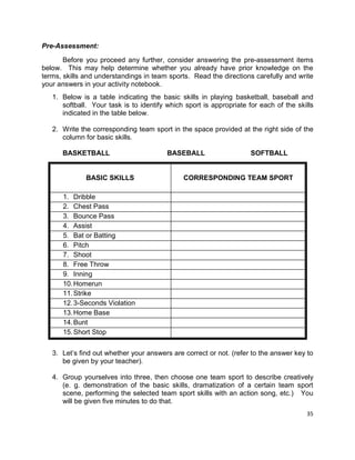 Grade 8 Learning Module in Physical Education - Complete | PDF