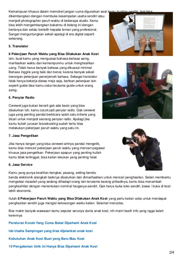 8 pekerjaan paruh waktu yang bisa dilakukan anak kost-blog.mamikos.com 8 pekerjaan paruh waktu yang bisa dilakukan anak kost-blog.mamikos.com