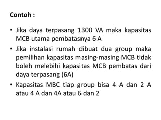 8 pembagian group instalasi Listrik | PPTX