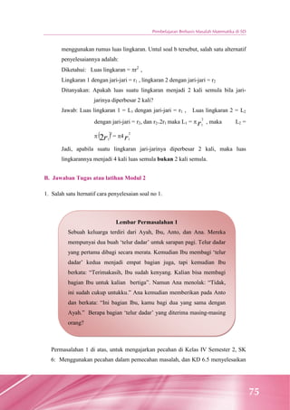 Pembelajaran Berbasis Masalah Matematika di SD | PDF