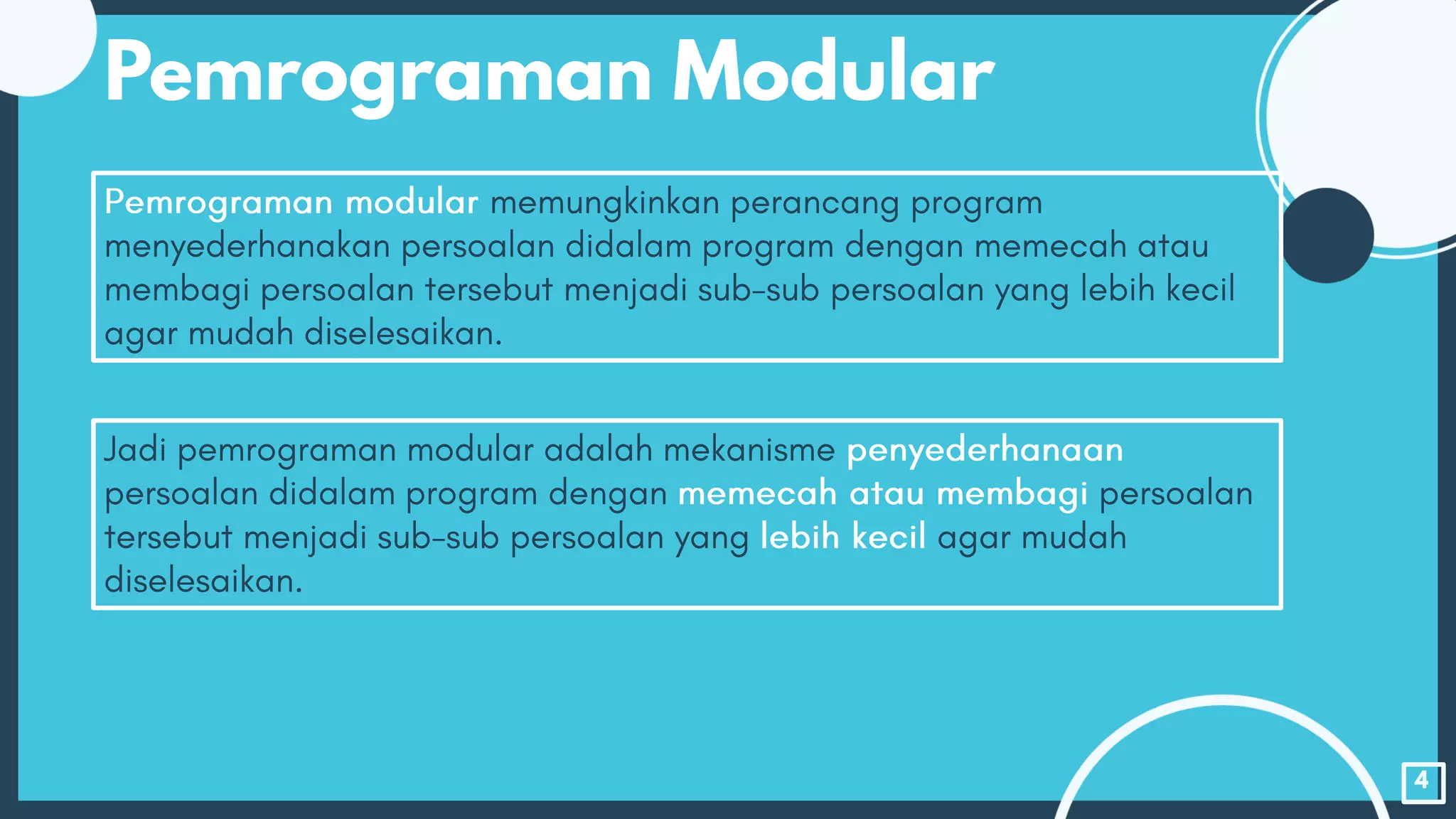 Dasar-Dasar Pemrograman - 8 Pemrograman Modular | PDF