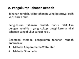 8 pengukuran tahanan | PPTX