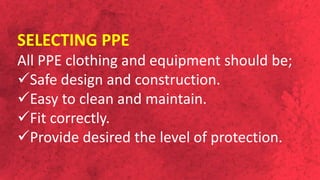 8 Personal protective equipment.pptx & safety | PPT