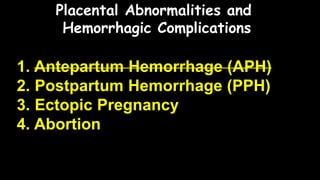 Postpartum Hemorrhage (PPH) and Ectopic Pregnancy | PPTX