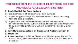 DPT - Physiology - II (Blood Physiology) Platelets, clotting mechanisms of blood and its ...