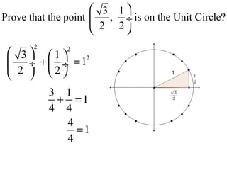 8 points on the unit circle the wrapping function w(t) | PPT