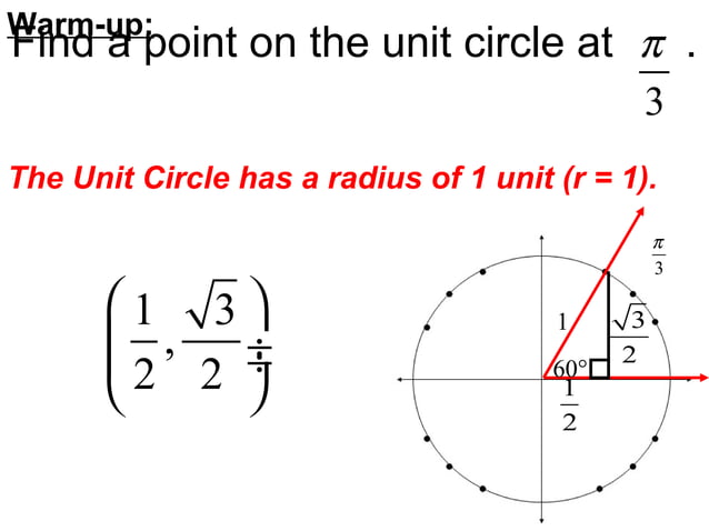 8 points on the unit circle the wrapping function w(t) | PPT