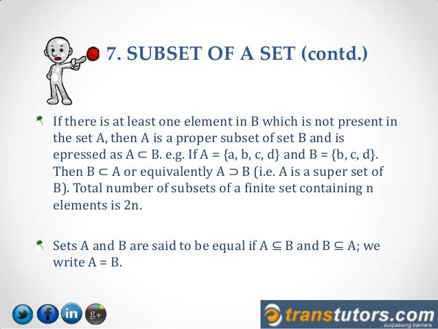 8 points you must to know about set theory