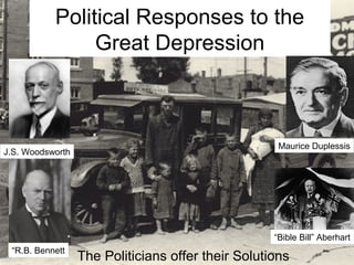 Political Responses to the Great Depression | PPT