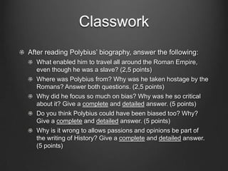 Classwork: Polybius | PPT