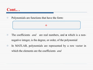 8_Polynomials, Curve Fitting & Interpolation.pptx