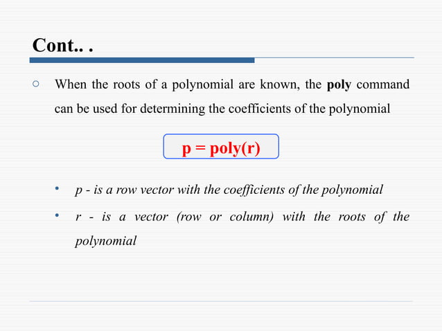 8_Polynomials, Curve Fitting & Interpolation.pptx