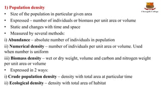 Population ecology | PPTX