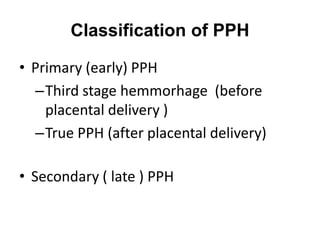 postpartum hemorrhage | PPTX