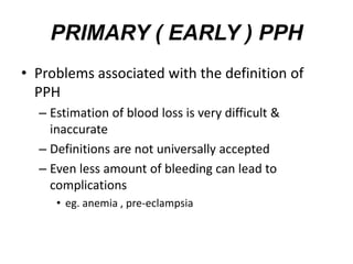 postpartum hemorrhage | PPTX