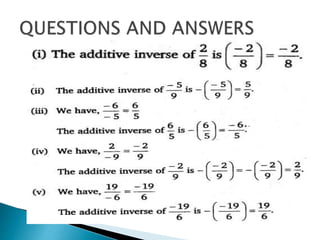 Example questions on Rational number | PPTX