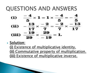 Example questions on Rational number | PPTX