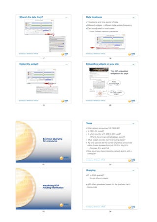 RIPE NCC Measurements Tools Workshop: RIPEstat and RIPE Atlas | PDF