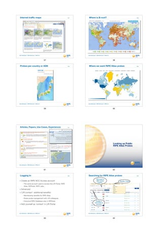 RIPE NCC Measurements Tools Workshop: RIPEstat and RIPE Atlas | PDF
