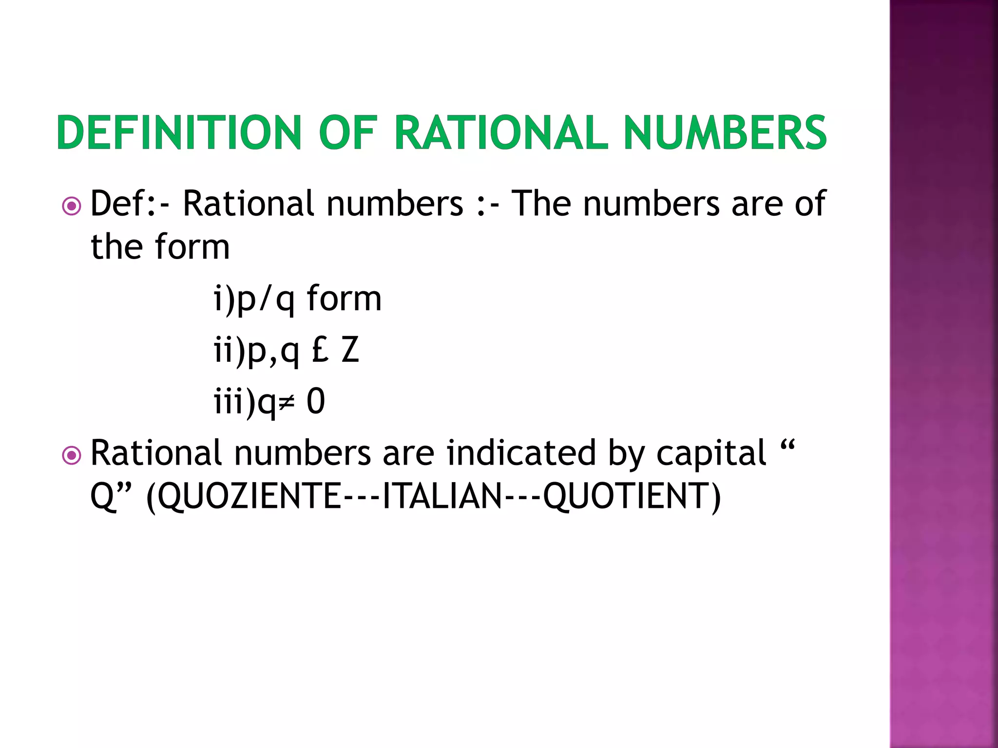 Rational number revision | PPTX