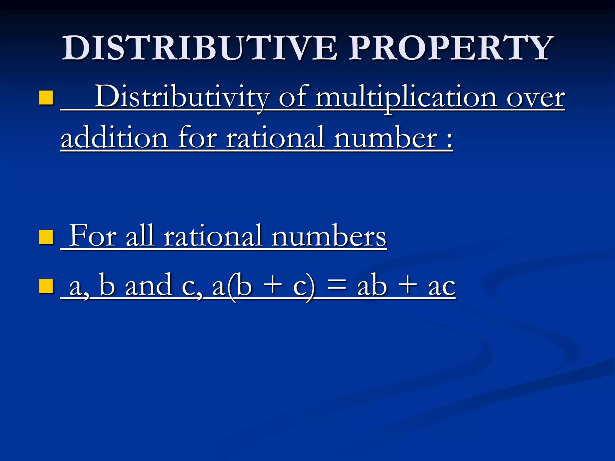 Properties of rational number explained | PPT