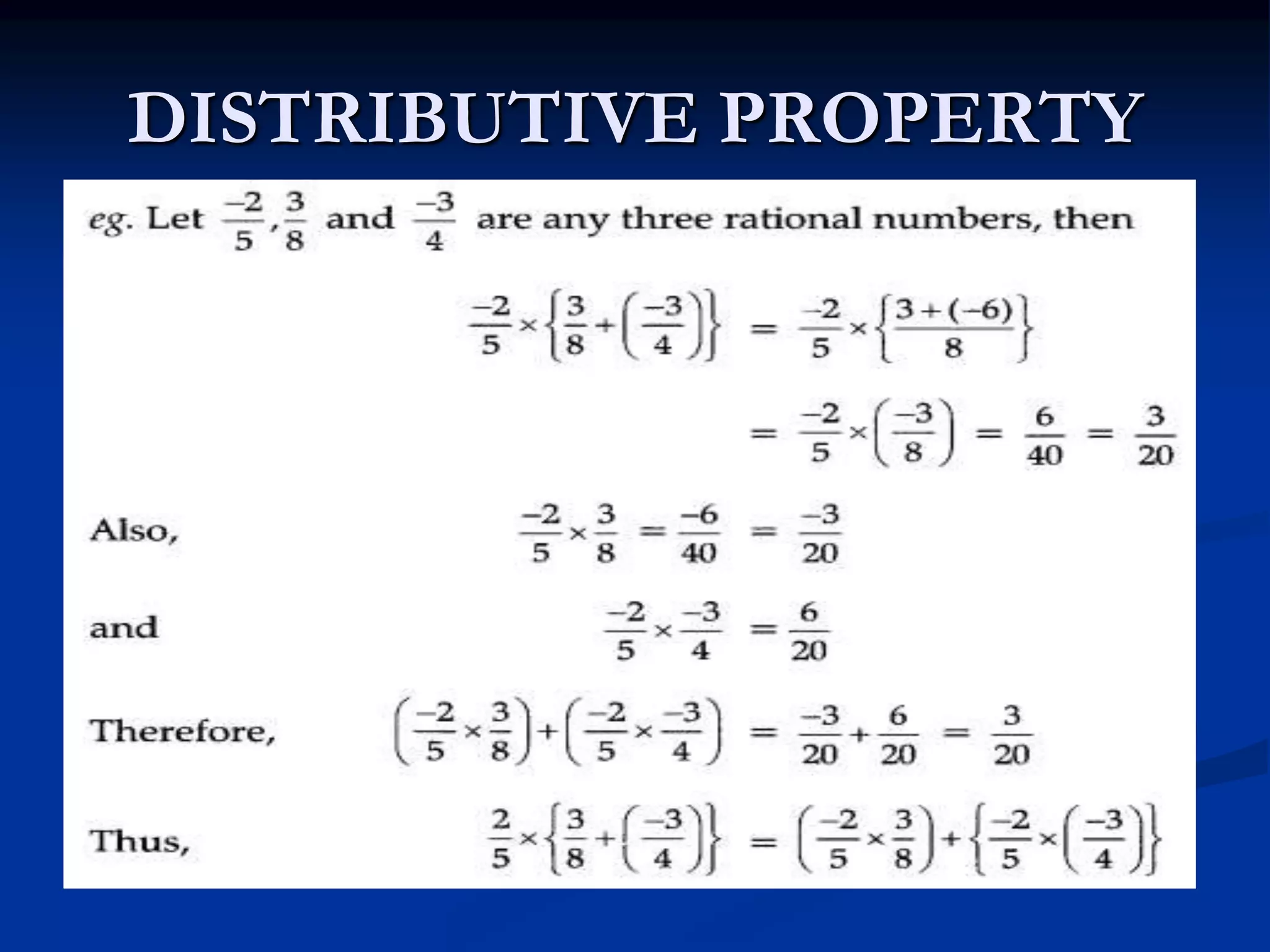 Properties of rational number explained | PPT