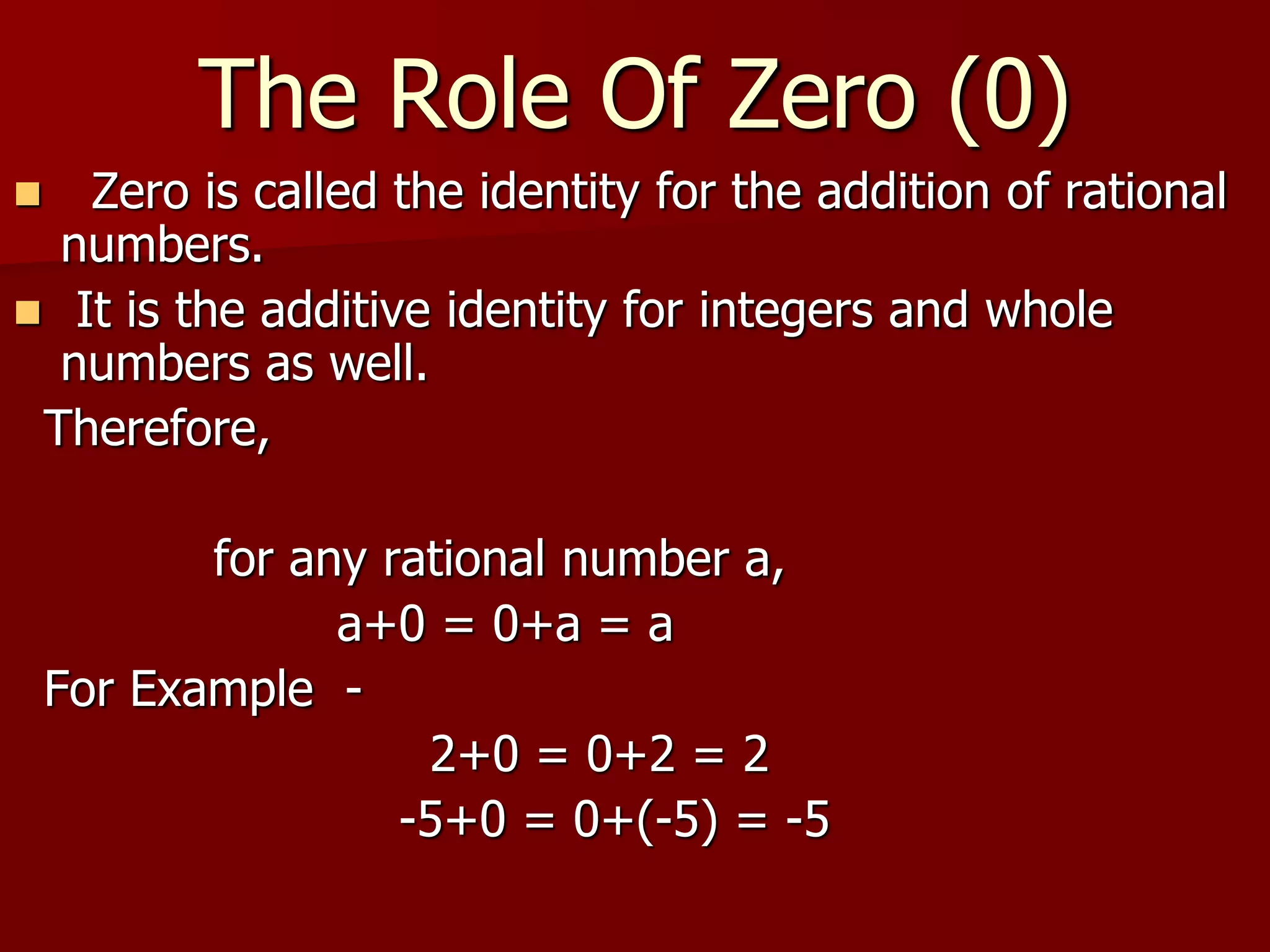 Properties of rational number explained | PPT