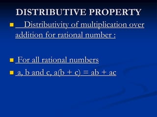 Properties of rational number explained | PPT