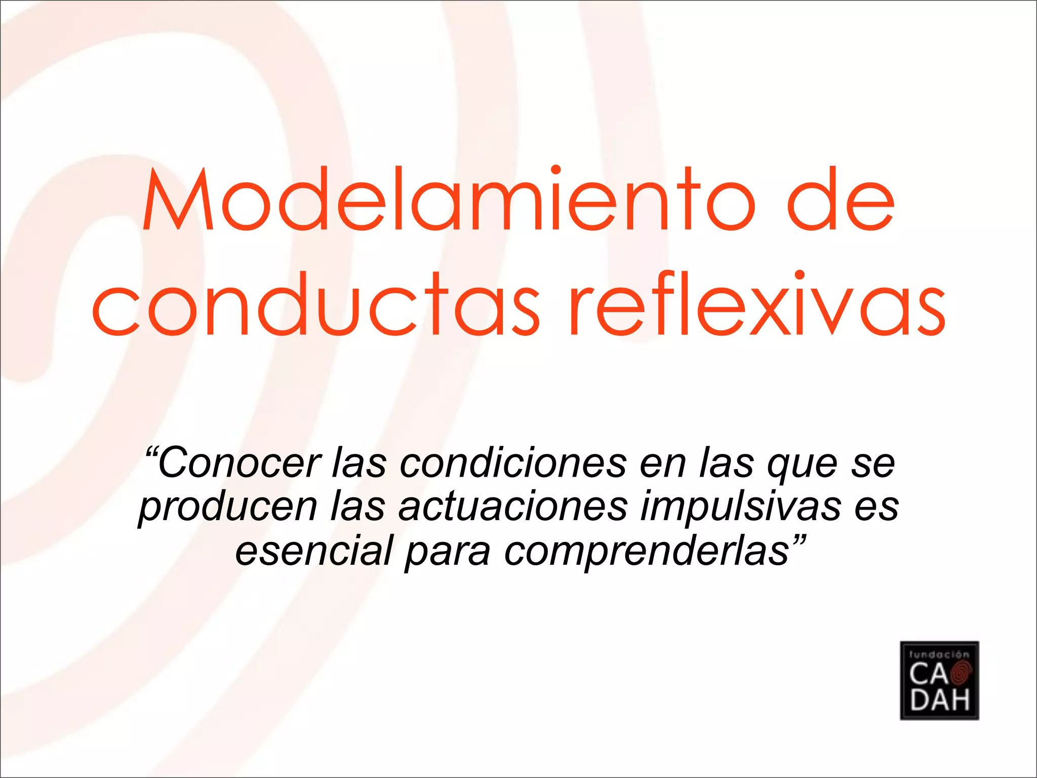 TDAH: Modelamiento de conductas reflexivas | PDF