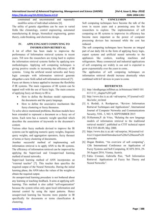 Applying Soft Computing Techniques in Information Retrieval | PDF