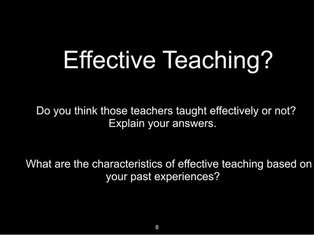 8 principles of effective teaching and assessment | PPTX
