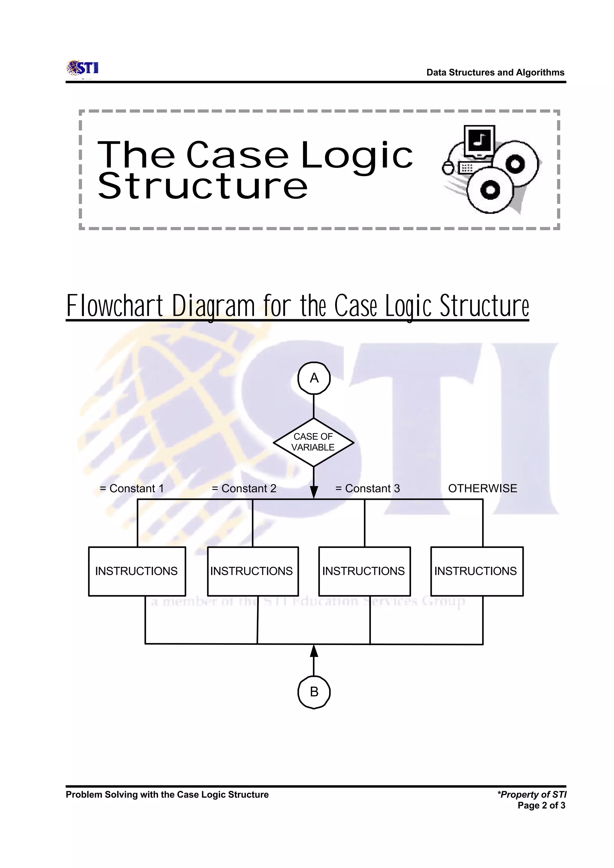 8 Problem Solving With The Case Logic Structure Pdf
