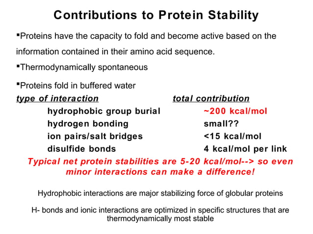 Proetin Tertiary Structure | PPT | Chemistry | Science