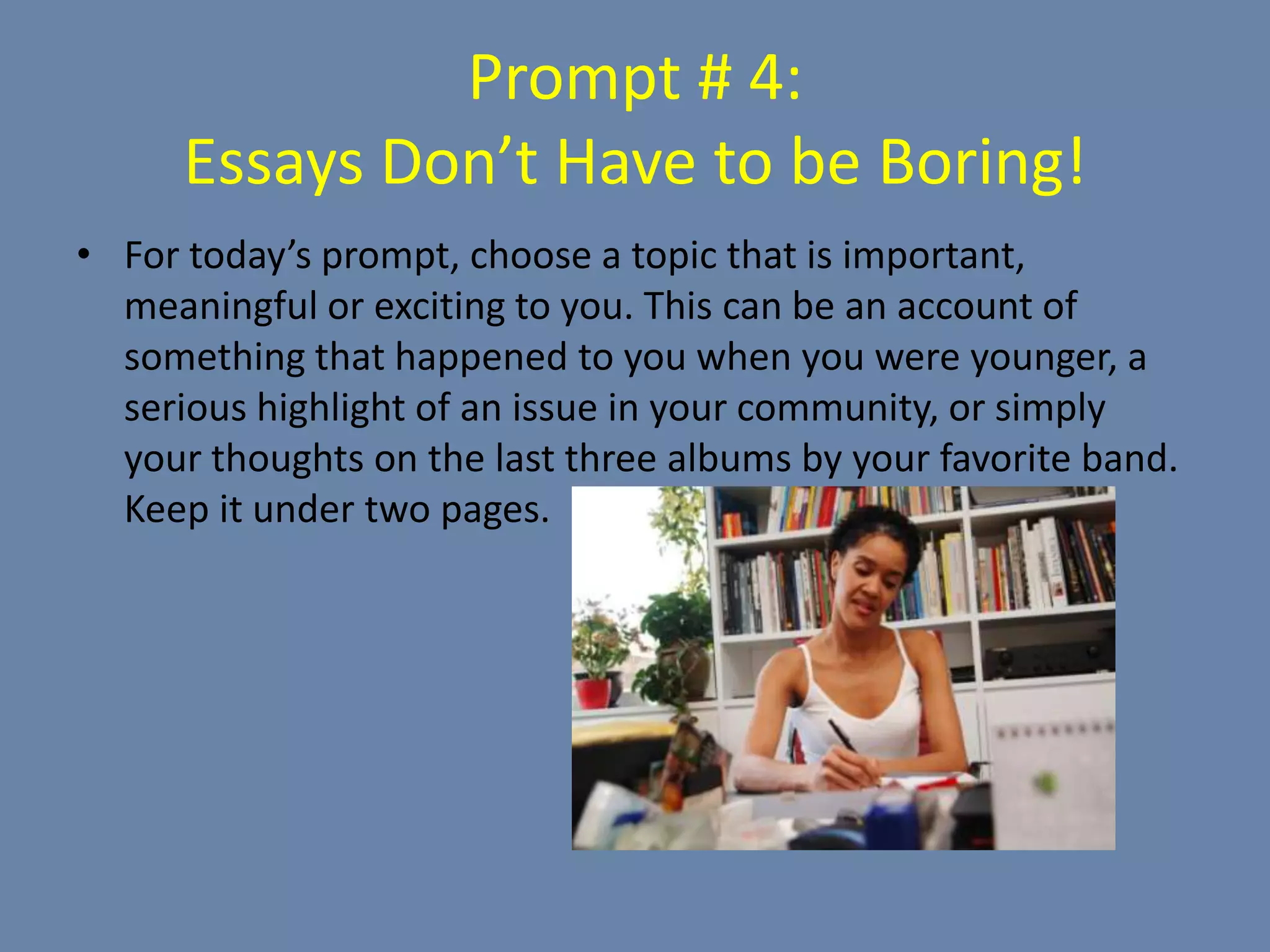 8 Writing Prompts | PPTX