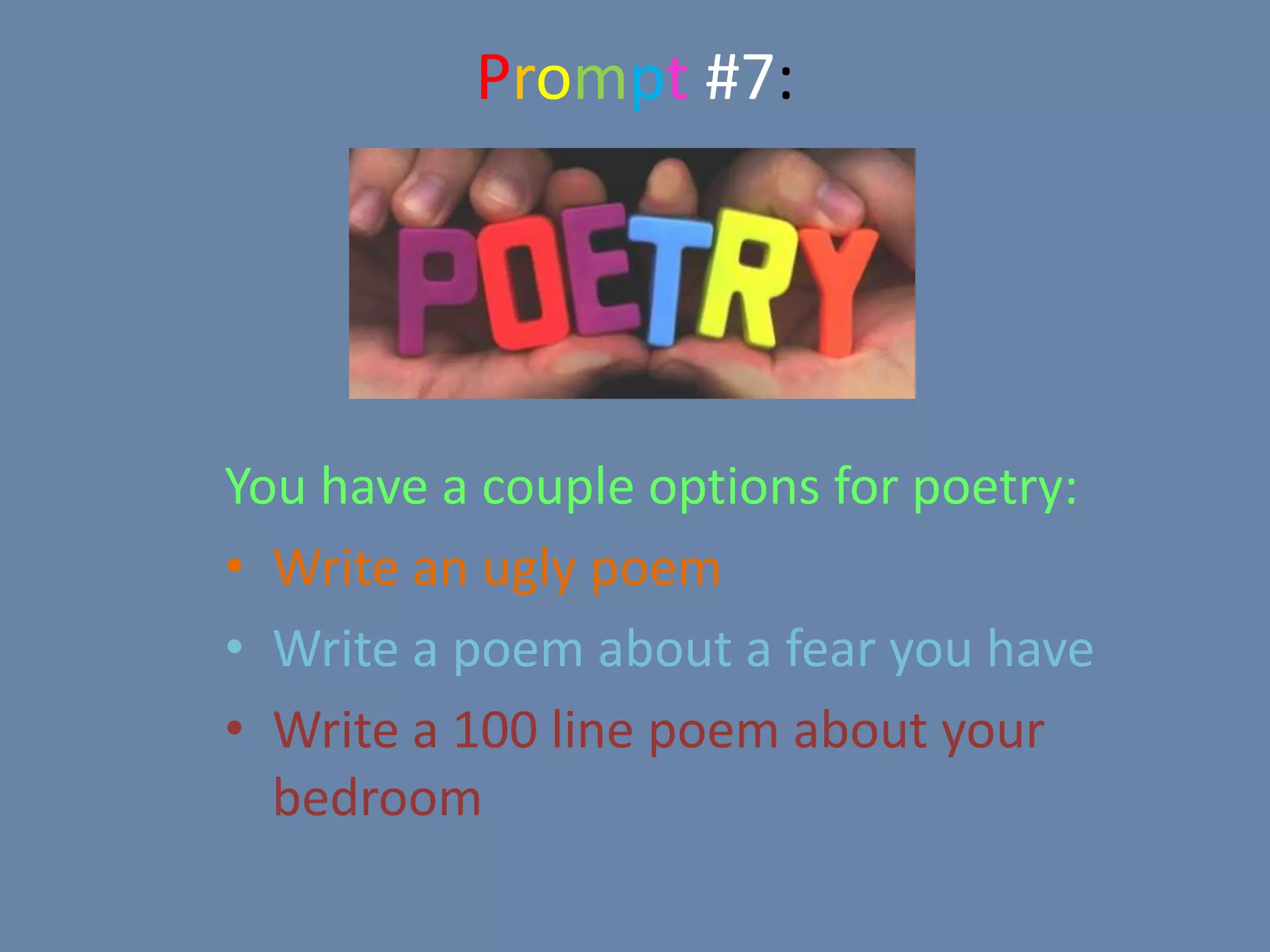 8 Writing Prompts | PPTX